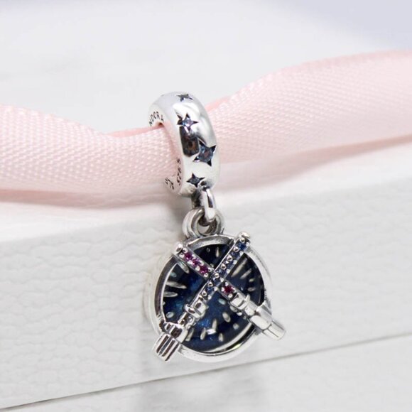 Pandora | Jewelry | Pandora Star Wars Lightsaber Double Dangle Charm | Poshmark